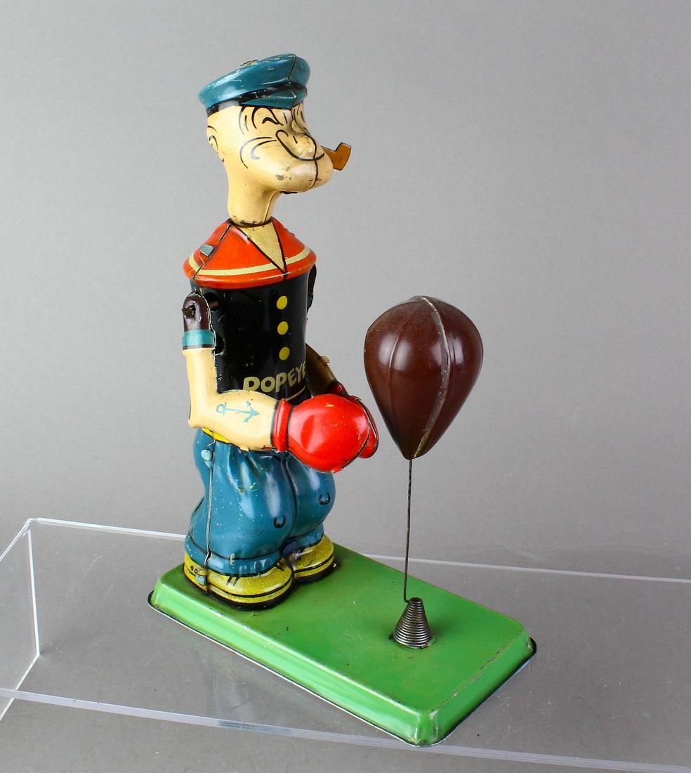 1928 Chein Tin Popeye Boxer Floor Puncher Toy Auction