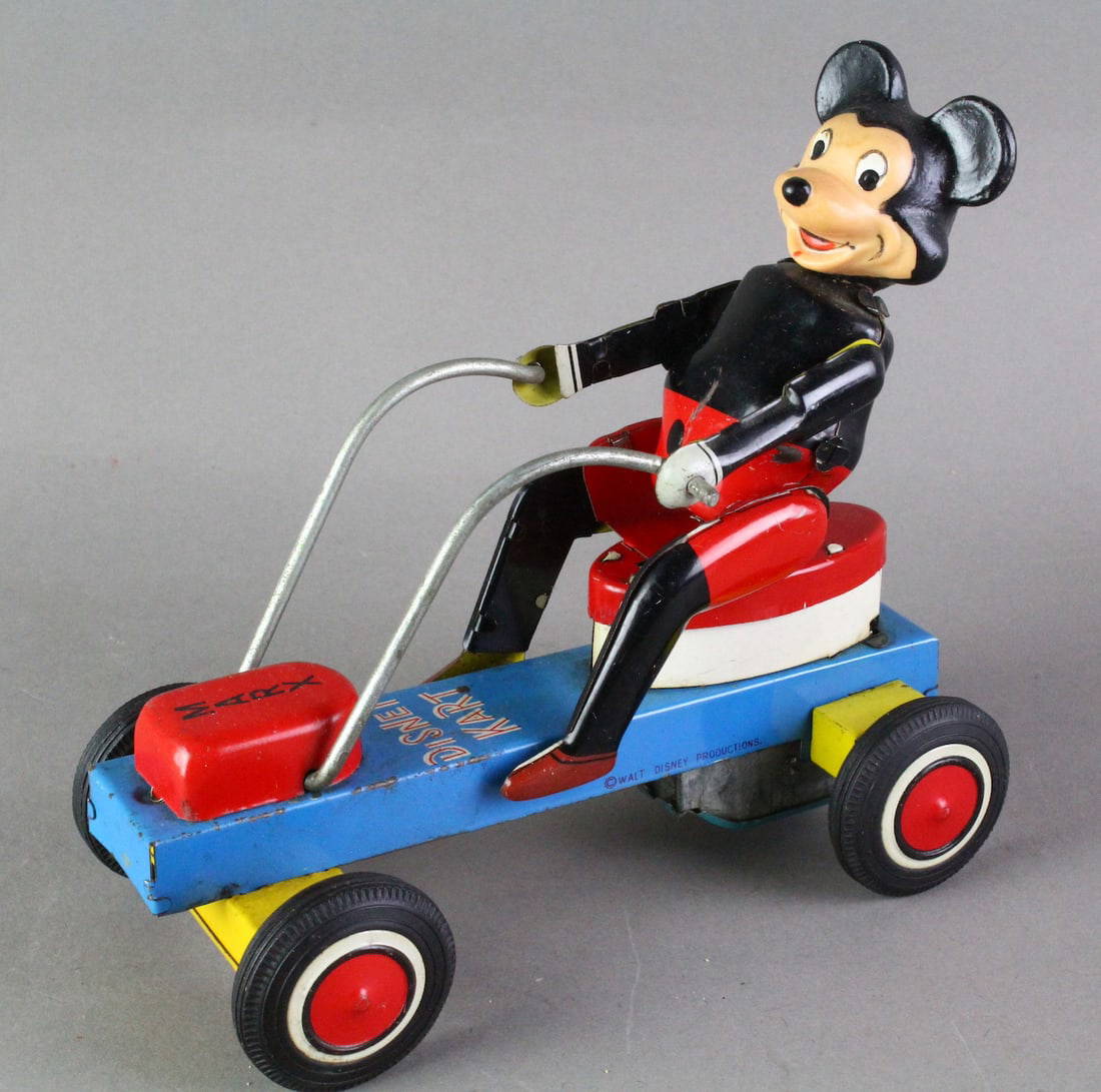Marx Mickey Mouse Disney Kart Linemar Cart Auction