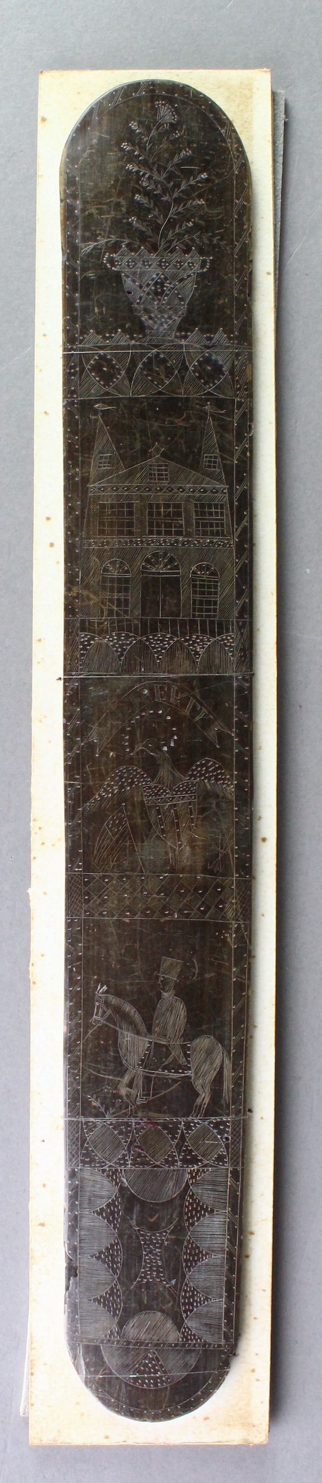 1790s-1820s Scrimshaw Busk Corset Stay- Liberty & Eagle Auction