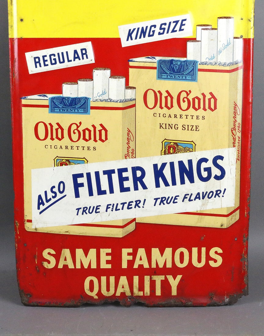 Old Gold Advertising Sign Auction