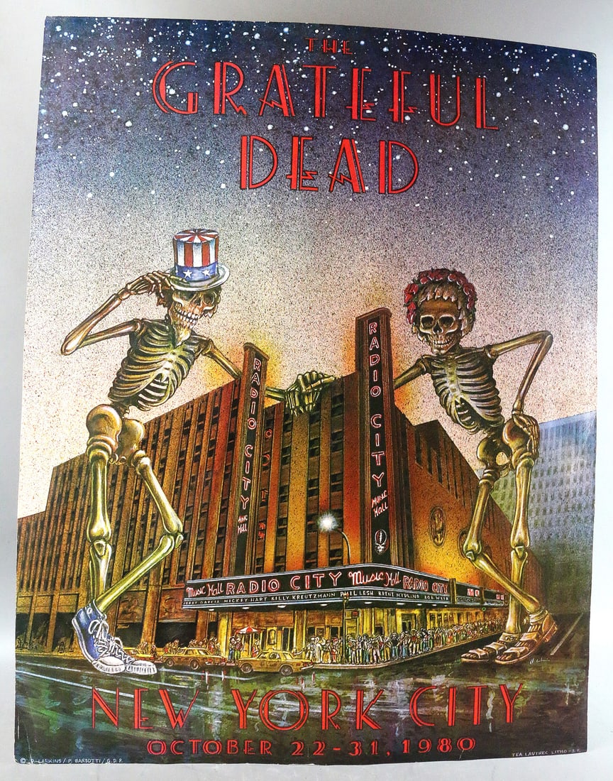 Grateful Dead Radio City Music Hall 1st Print Poster Auction