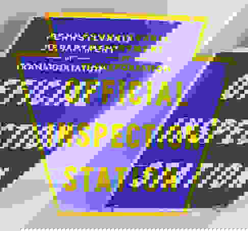 Pa Dept Transportaion Inspection Station Sign Auction