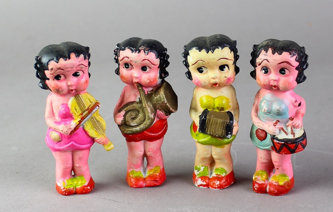 Four Betty Boop Band Bisque Figures Auction