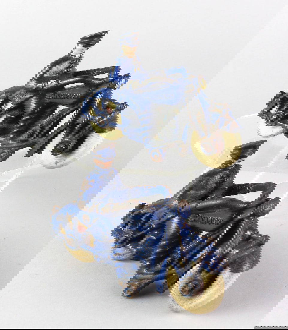 Pair Of Cast Iron Champion Motorcycles Auction