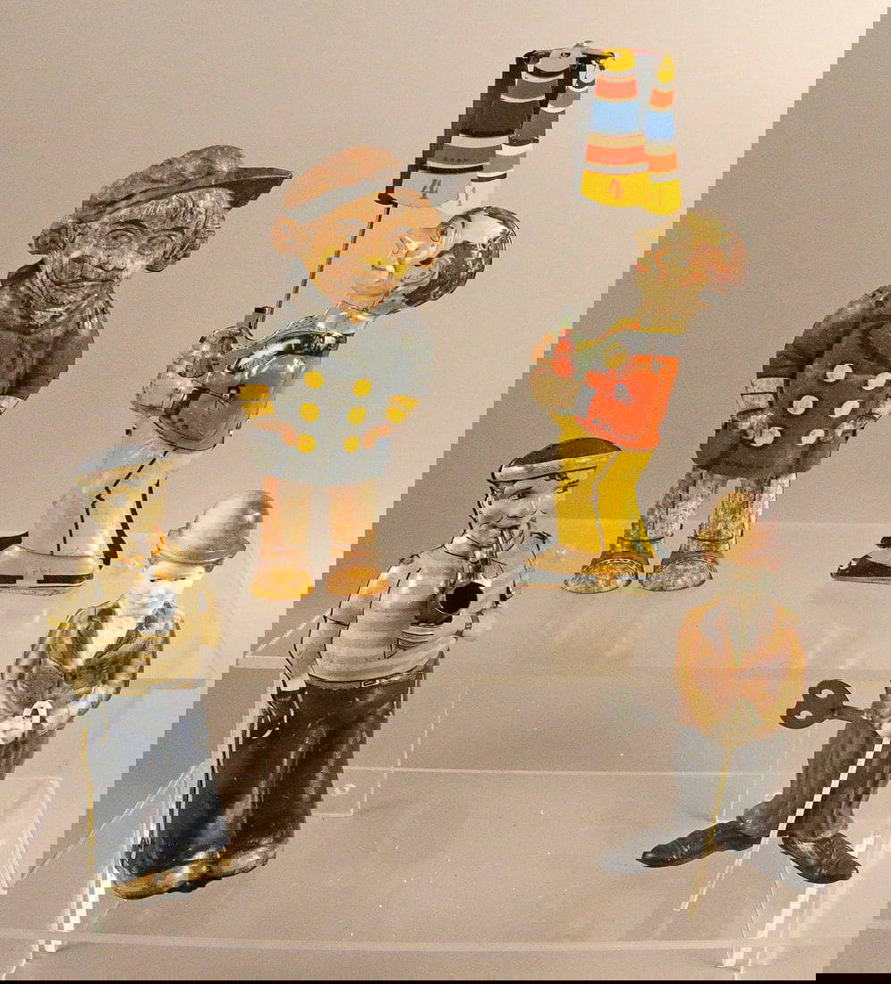 German Tin Wind Up Figures Incl Charlie Chaplin Auction