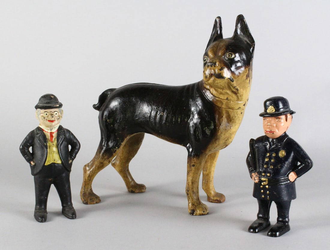 Hubley Cast Iron Bull Dog & Arcade Banks Auction