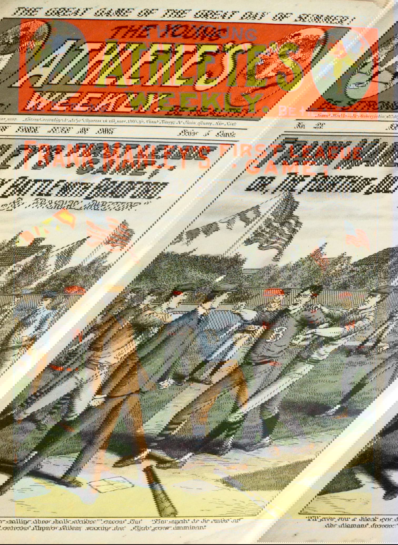 1905 Baseball Frank Manley's Young Athlete Weekly Auction