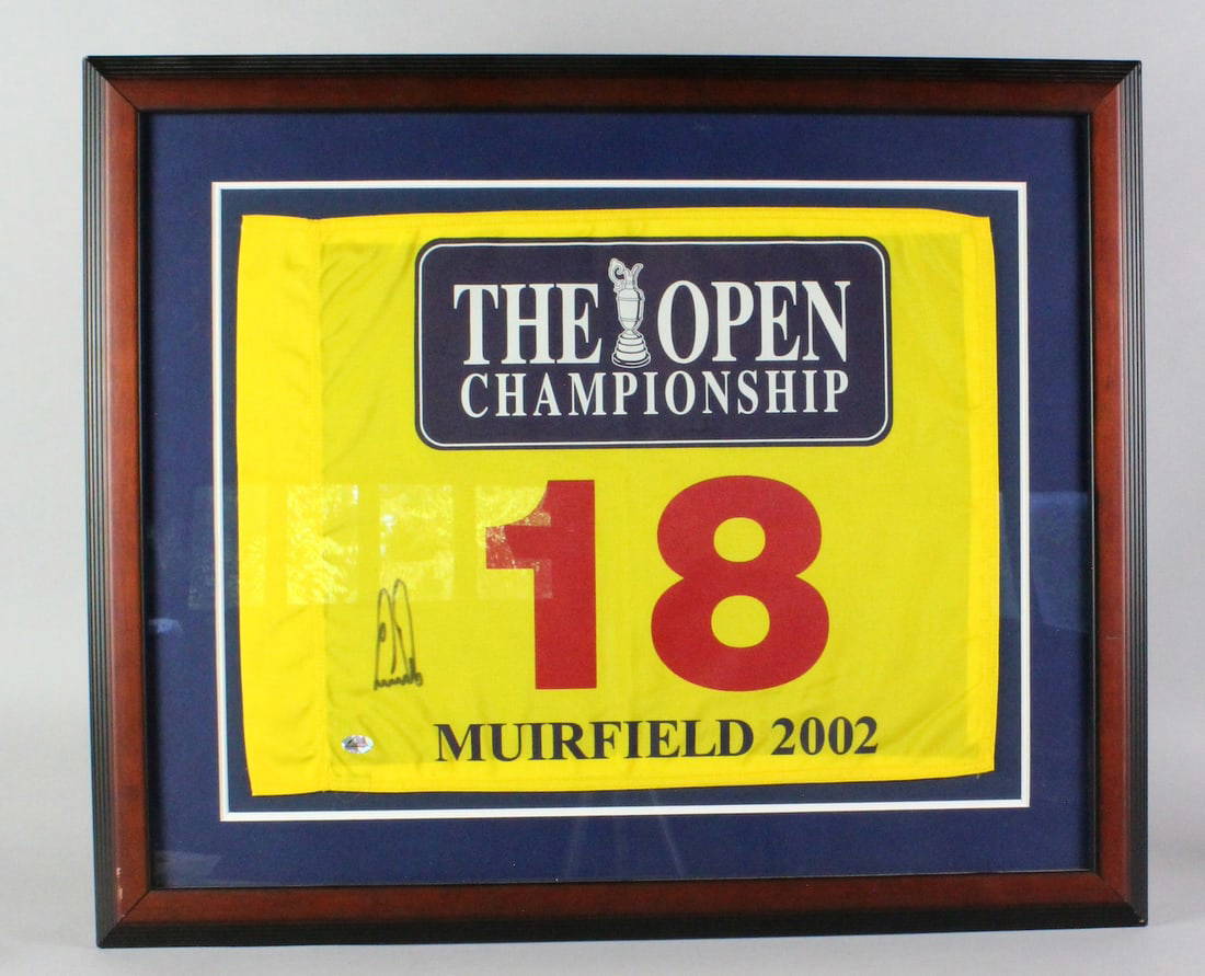 Signed Ernie Els 18th Hole Golf Flag Muirfield 2002 The Open ...