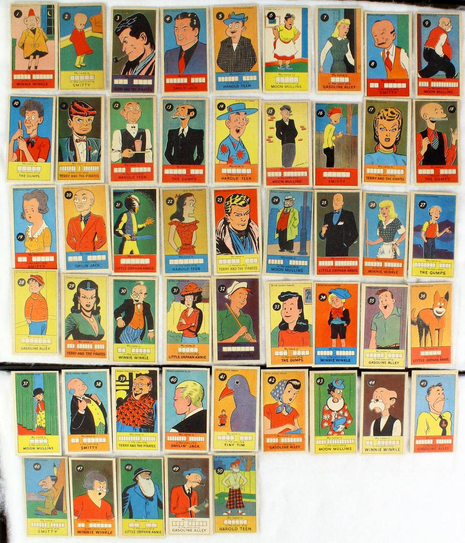 Complete Welch Comic Strip Series Cards Auction