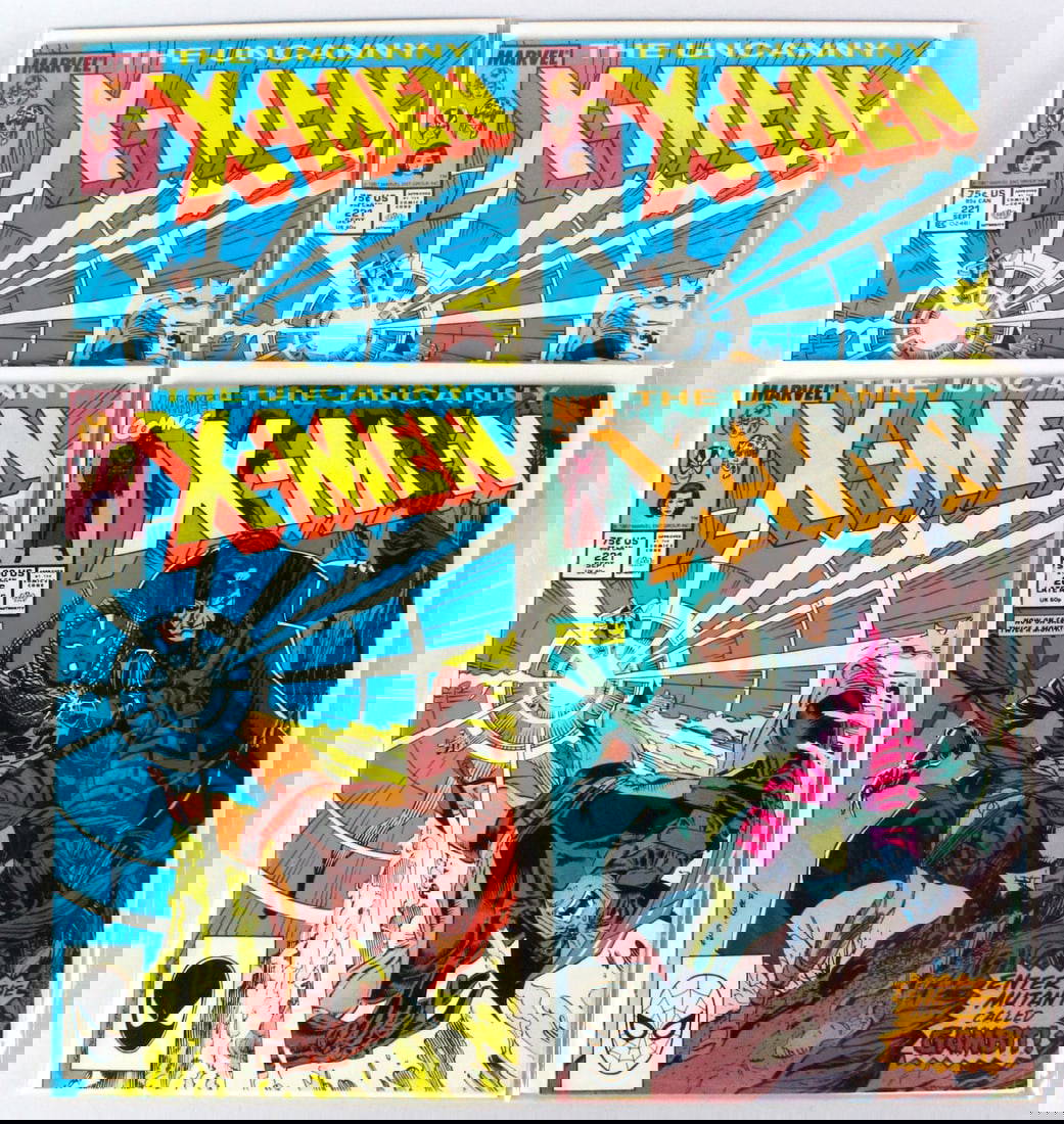 Four X-men Marvel Comics #221, #226 Pristine Auction