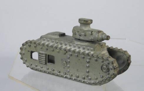 Antique Wwi 1918 Tank Bank Usa Cast Iron Original