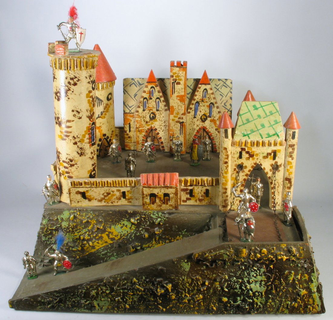 German Elastolin Castle with Drawbridge