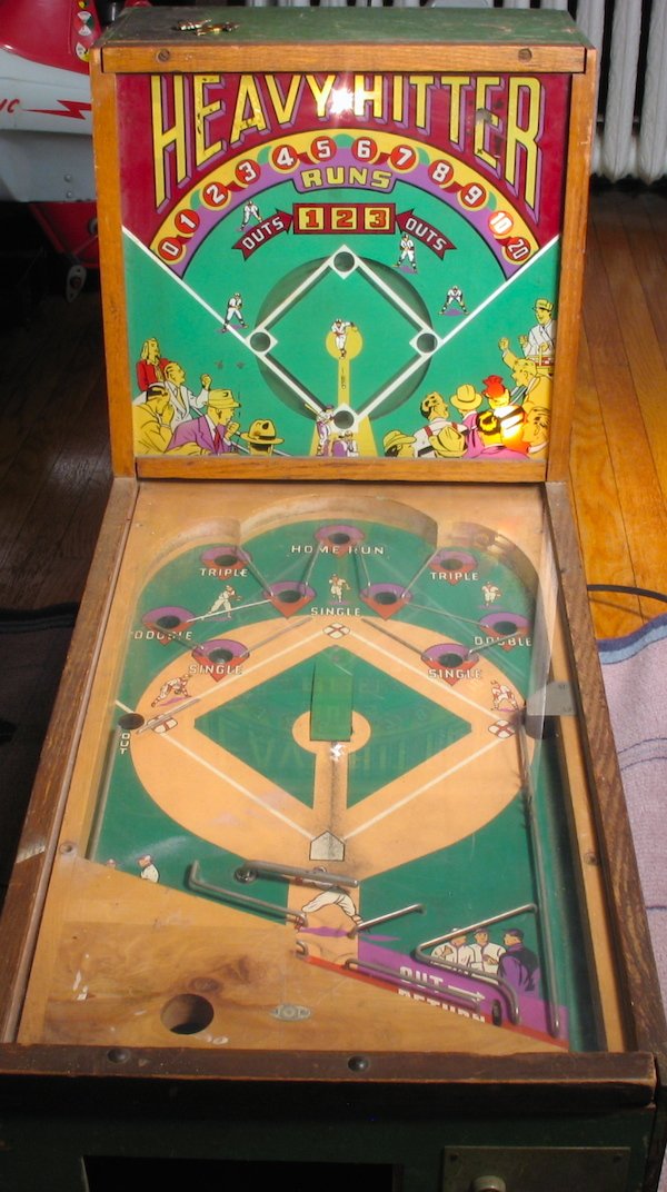 1930s Heavy Hitter Baseball Pinball Machine