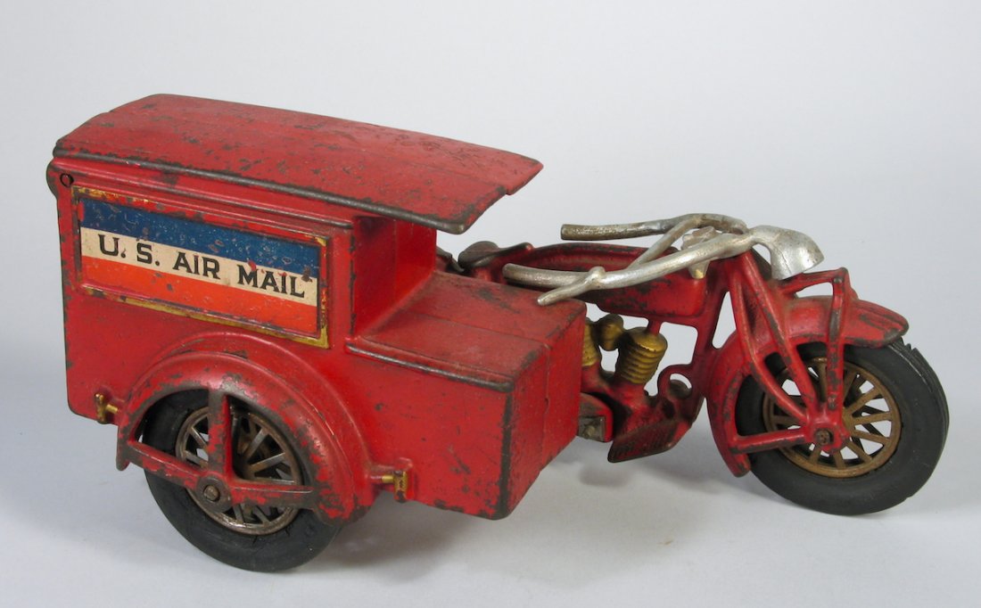 Hubley Cast Iron Us Air Mail Indian Motorcycle