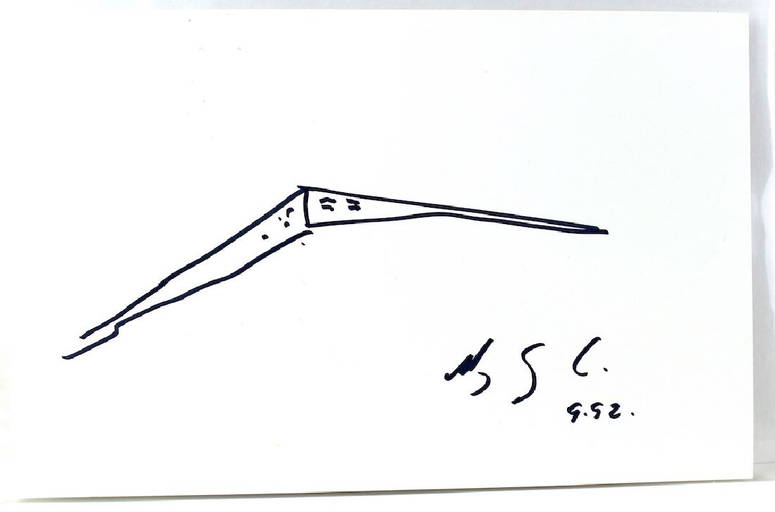 Maya Lin Signed Drawing Of The Vietnam Memorial