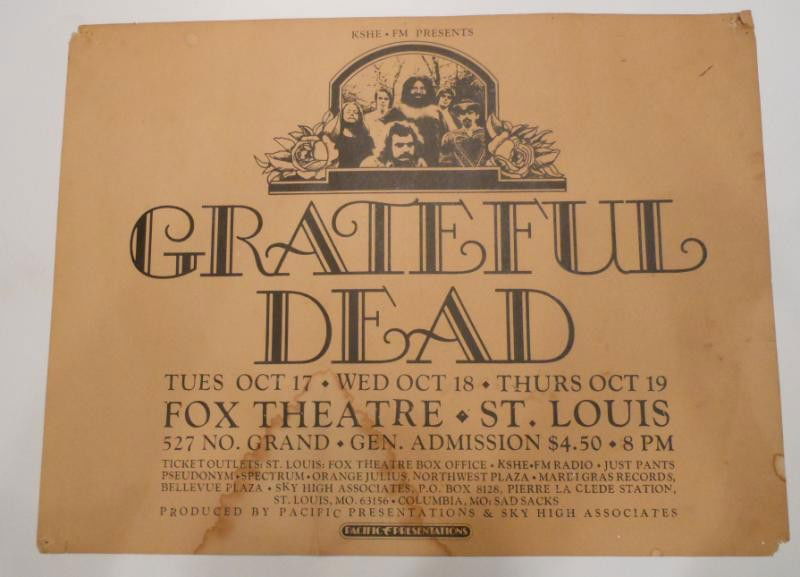 4420: GRATEFUL DEAD, FOX THEATRE CONCERT POSTER - Oct 14, 2011 | Ivey ...