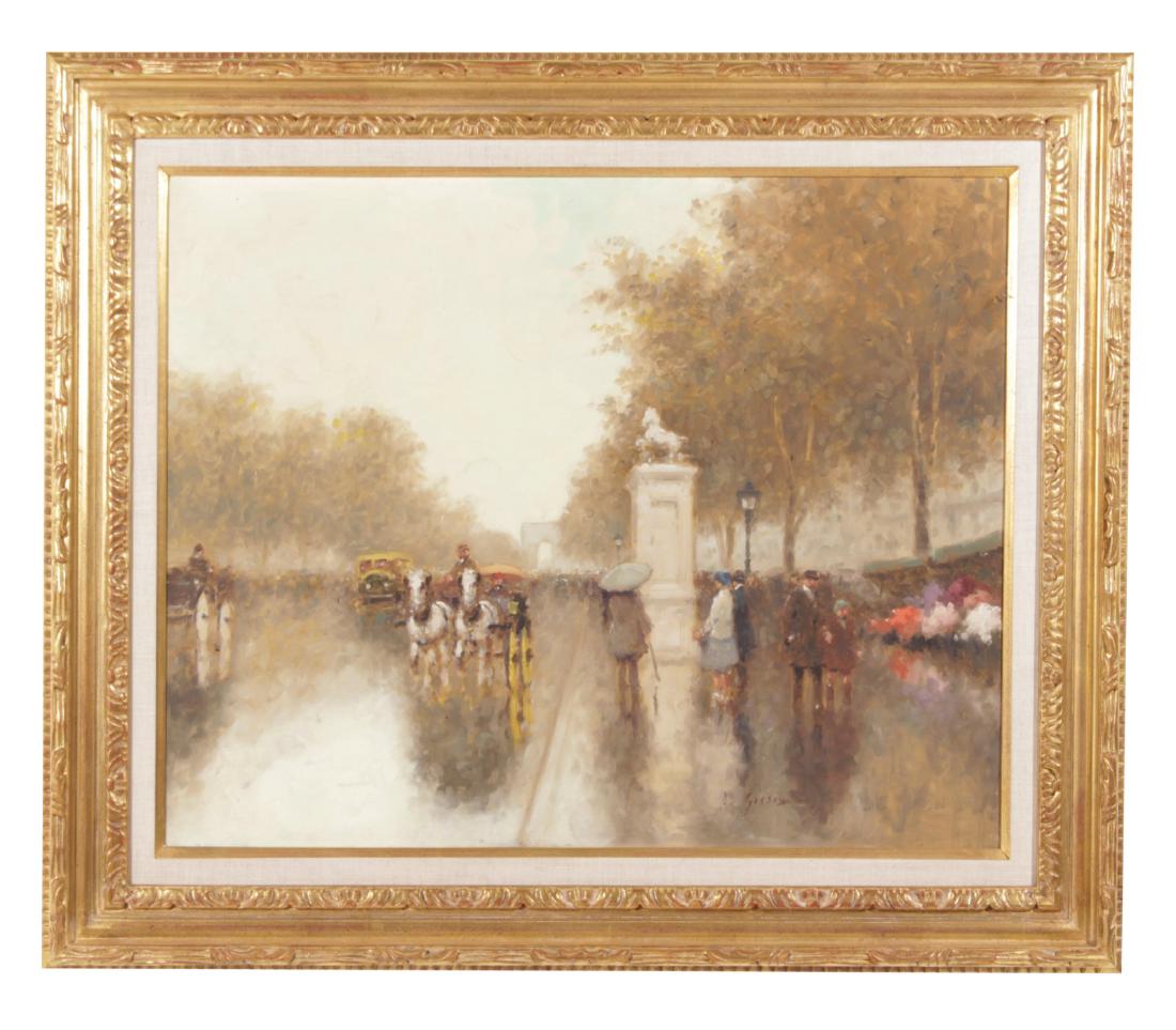 Andre Gisson (1928 2004) Paris Street Scene