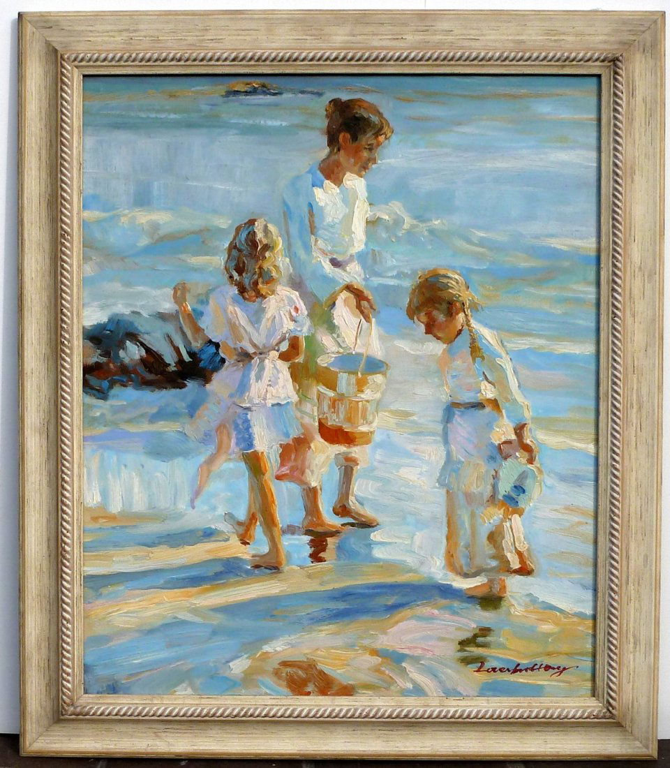 Impressionistic Oil Painting on Canvas Signed Morgan