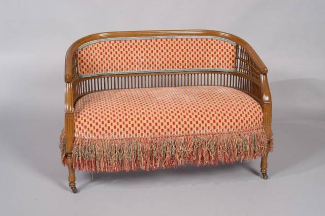 Bench With Fringed Upholstery