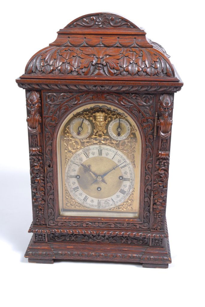 Winterhalder & Hofmeier Carved Oak Clock