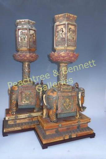 Pr Antique Chinese Bone And Ivory Wedding Lanterns
