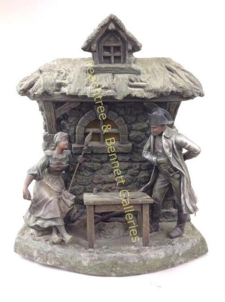 Figural Napoleonic Lamp signed X. Raphanel