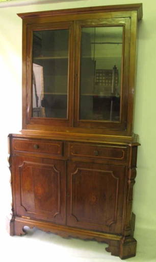 Antique 2 Part Step Back Cabinet