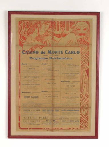 Casino De Monte Carlo Program Poster