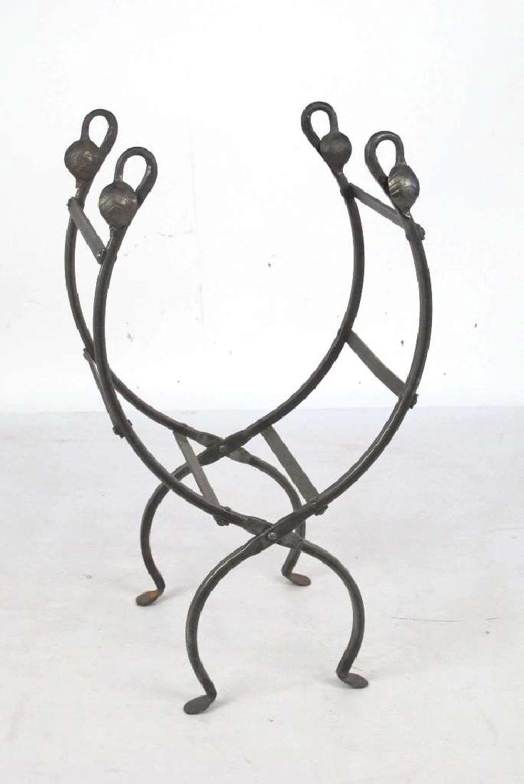 Hand Forged Iron Log Rack
