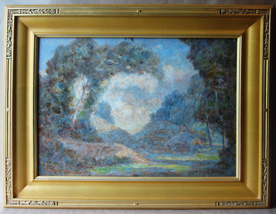 2180: Plein Air Oil Painting Herman Reuter