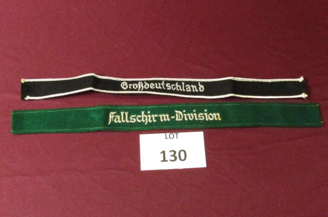 Lot Of Two Wwii German Cuff Titles