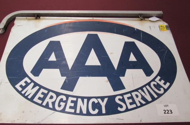 AAA Emergency Service two sided sign - Jul 29, 2021 | Embassy Auctions ...