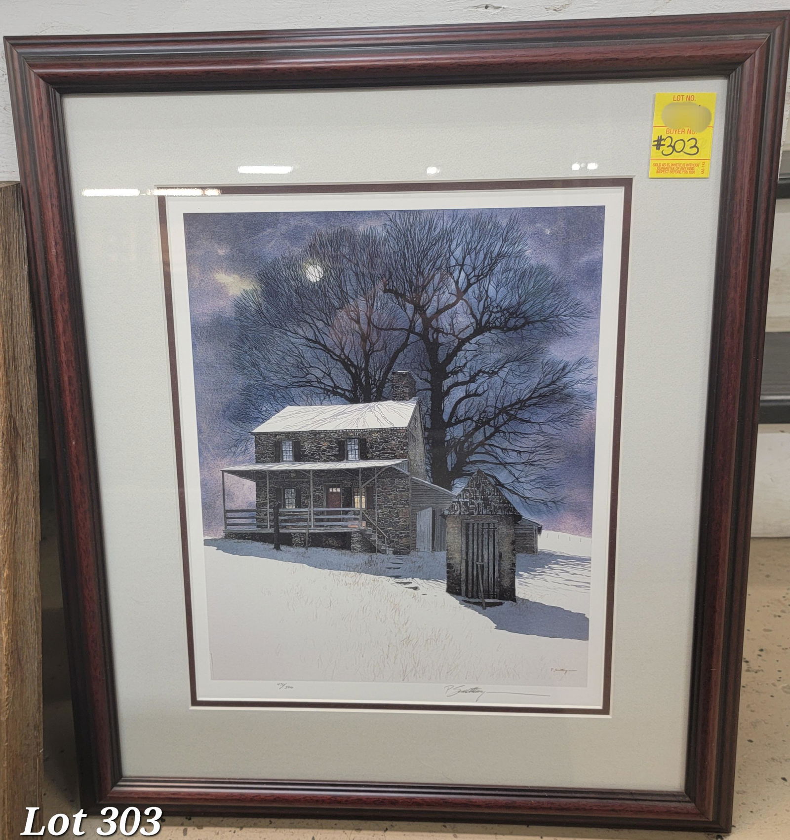 Limited Edition Peter Sculthorpe "farm In Winter" Print