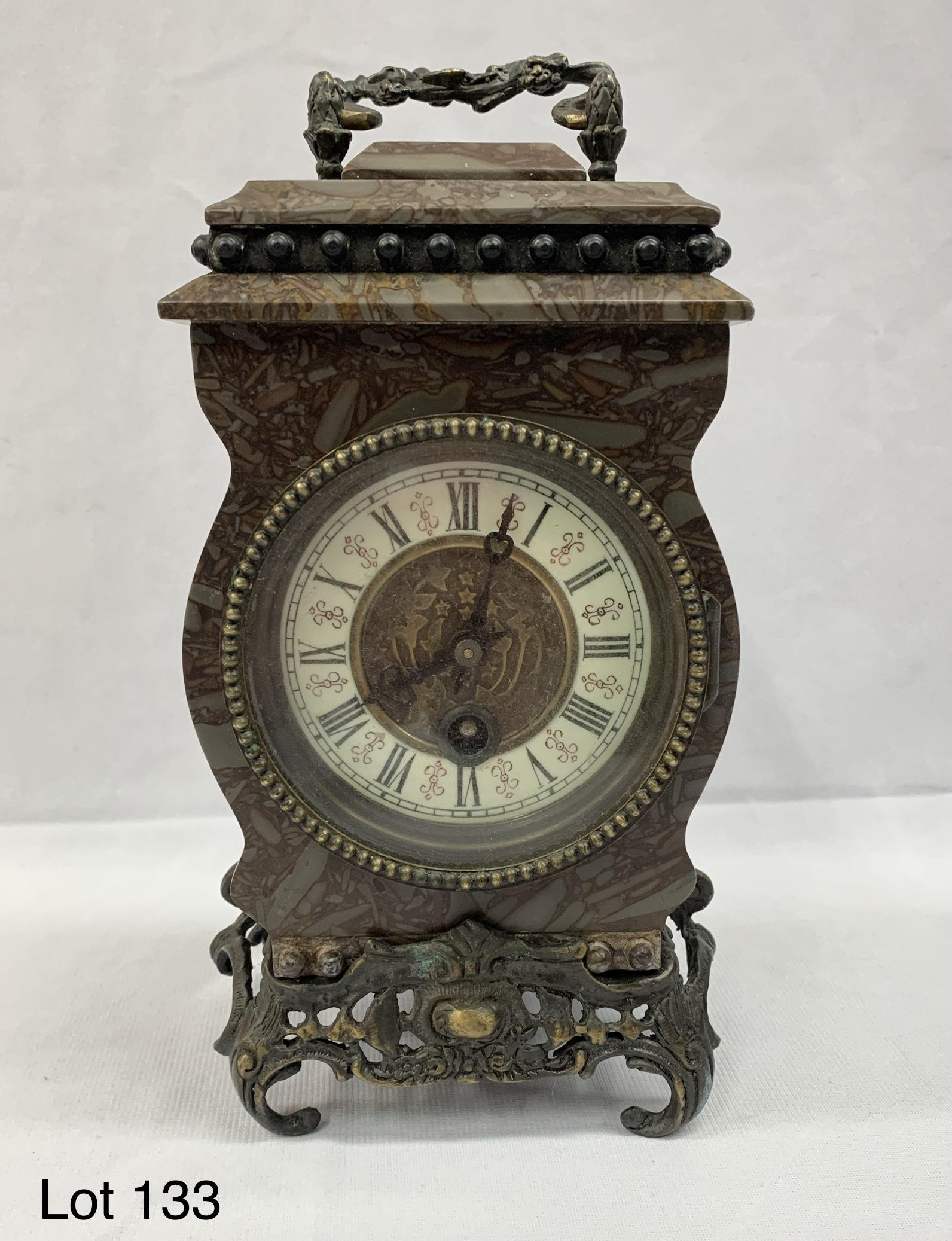 Antique Marble Mantle Clock
