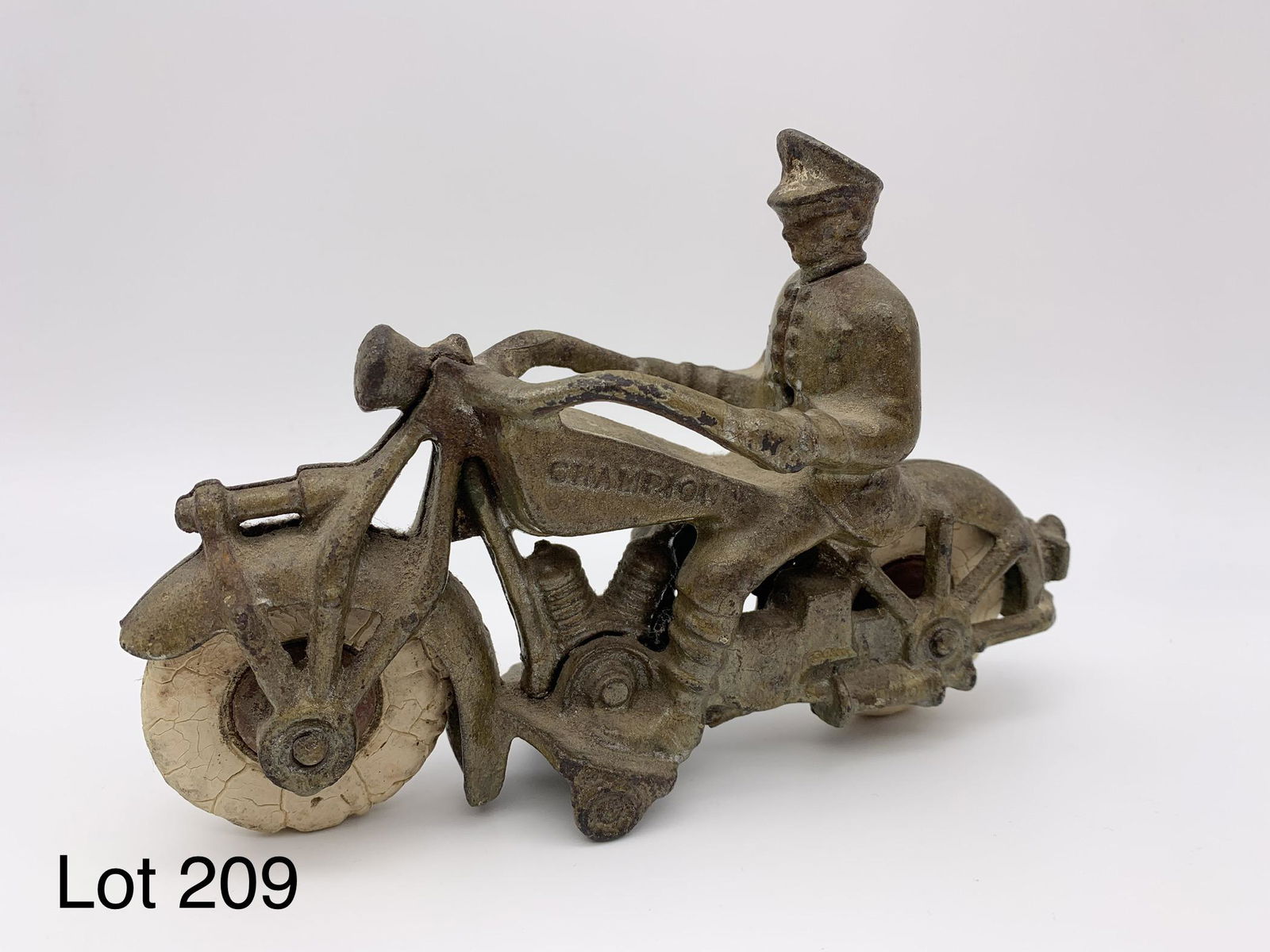 Cast Iron Champion Motorcycle Toy