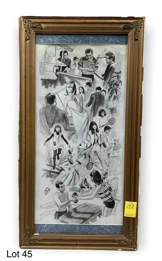 Signed Paul K. Hoover Drawing