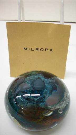 Milropa Art Glass Paperweight