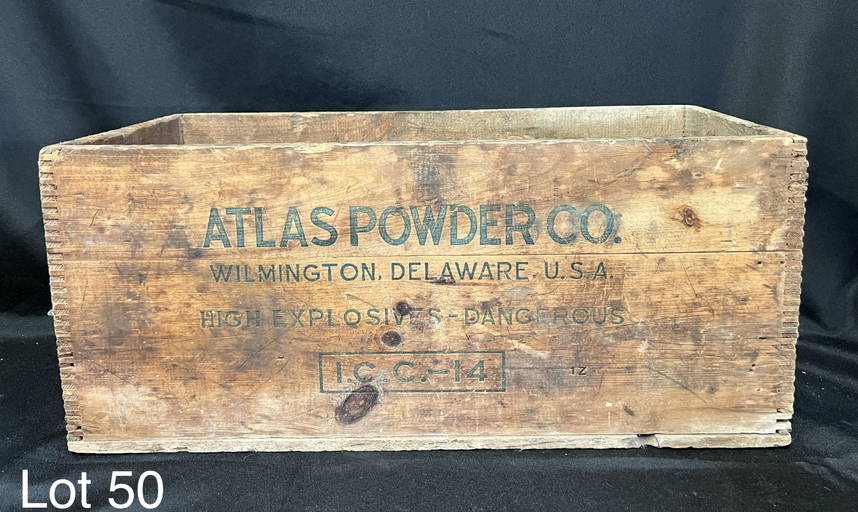 Wooden Atlas Powder Co. Explosives Crate (#0050) on Aug 25, 2022 ...