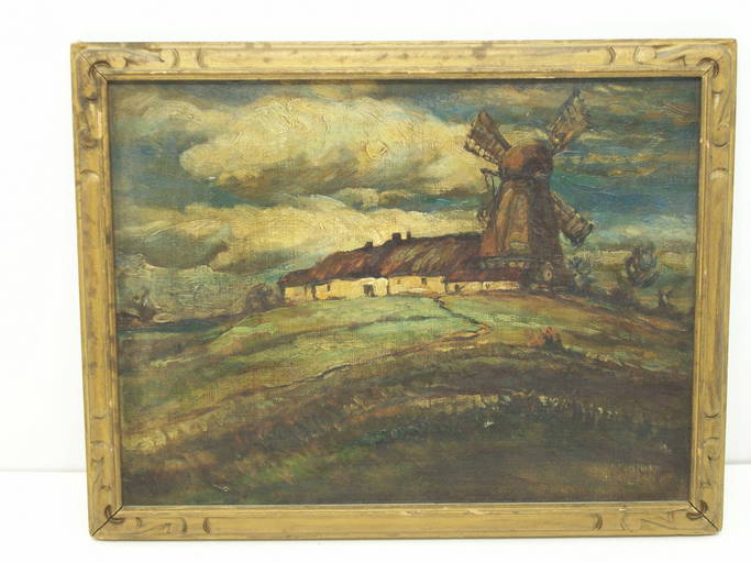 Nathaniel Ross Parke Oil On Panel "old Farmhouse...