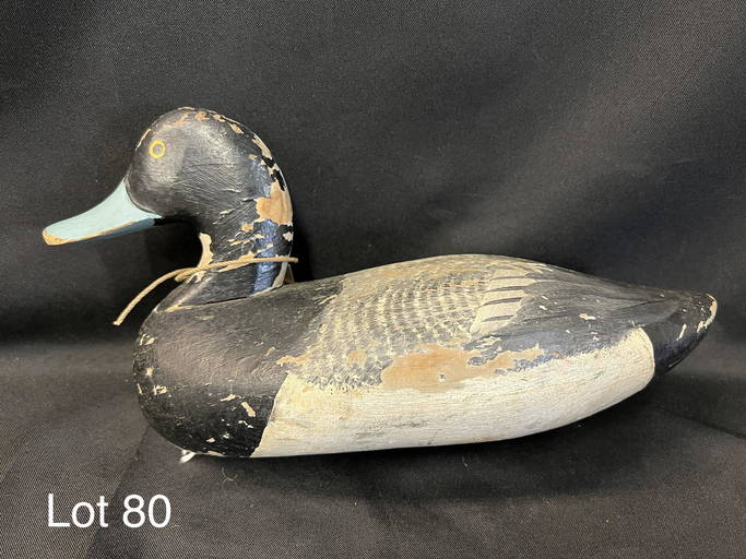 Mid Century Scaup Drake Decoy By Jesse Urie