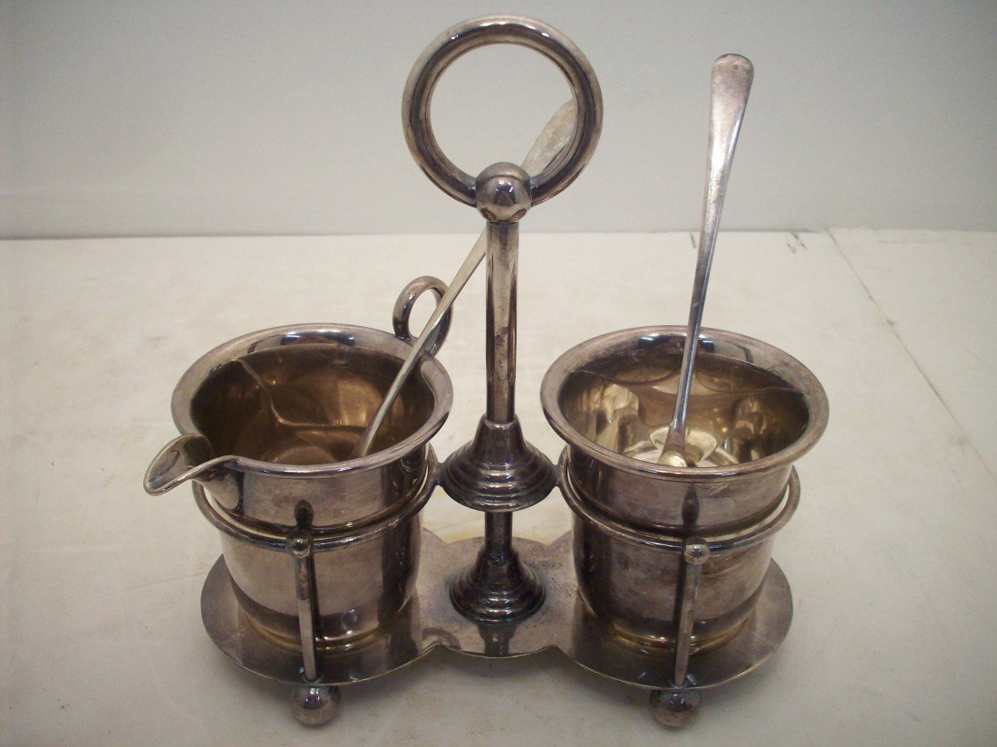 Walker & Hall Hotelware Silver Soldered Condiment Set