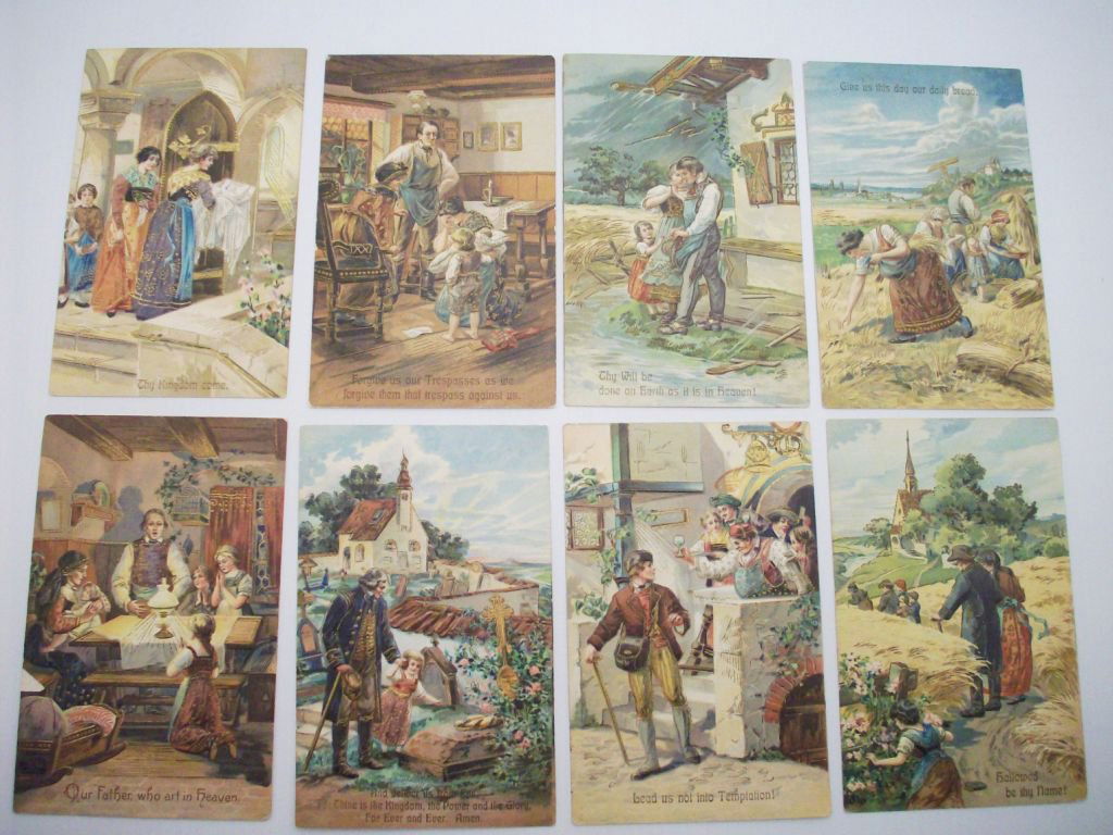 Lot of German Postcards 'The Lords Prayer'