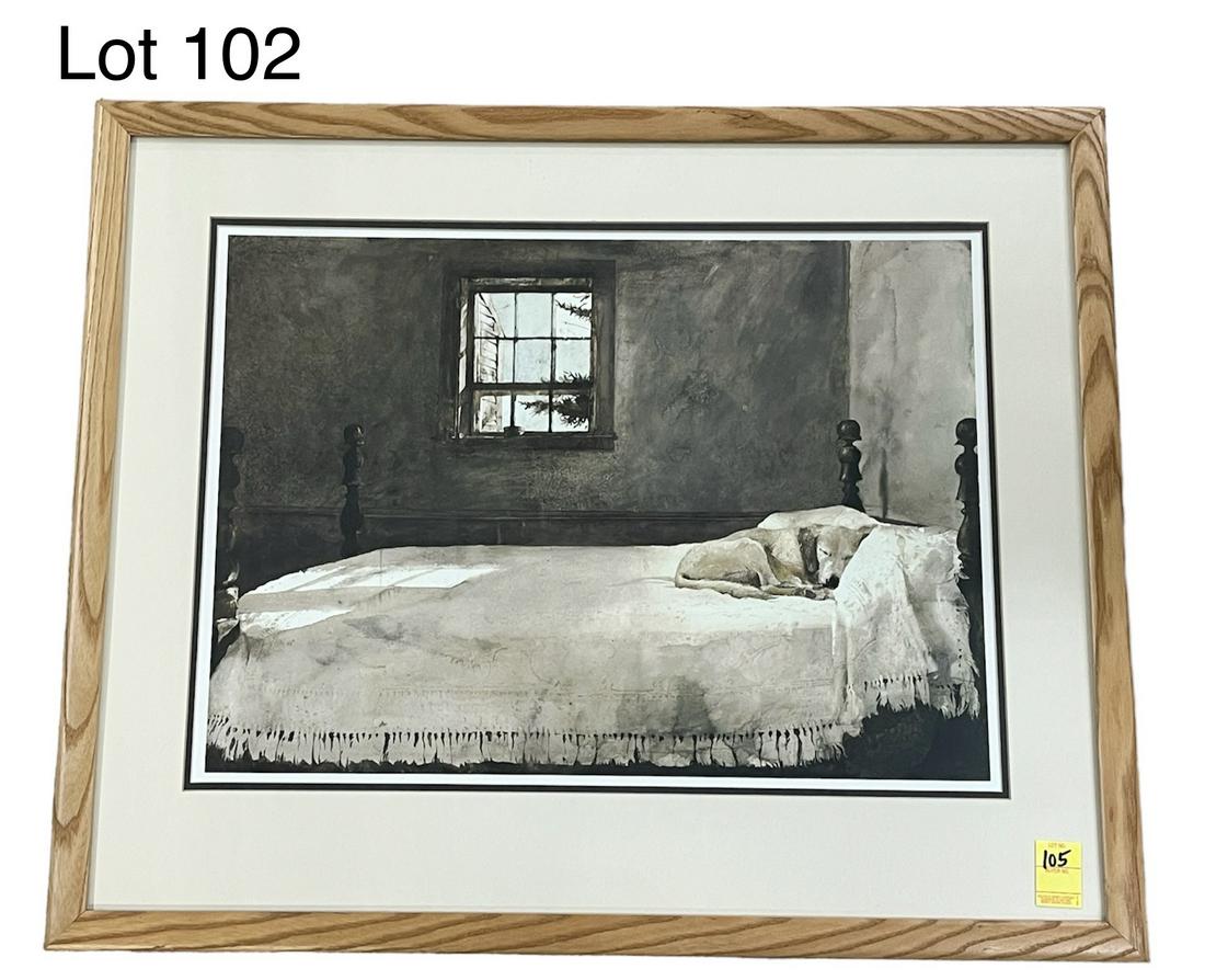 Framed Print Of Master Bedroom By Andrew Wyeth (1917 2009)