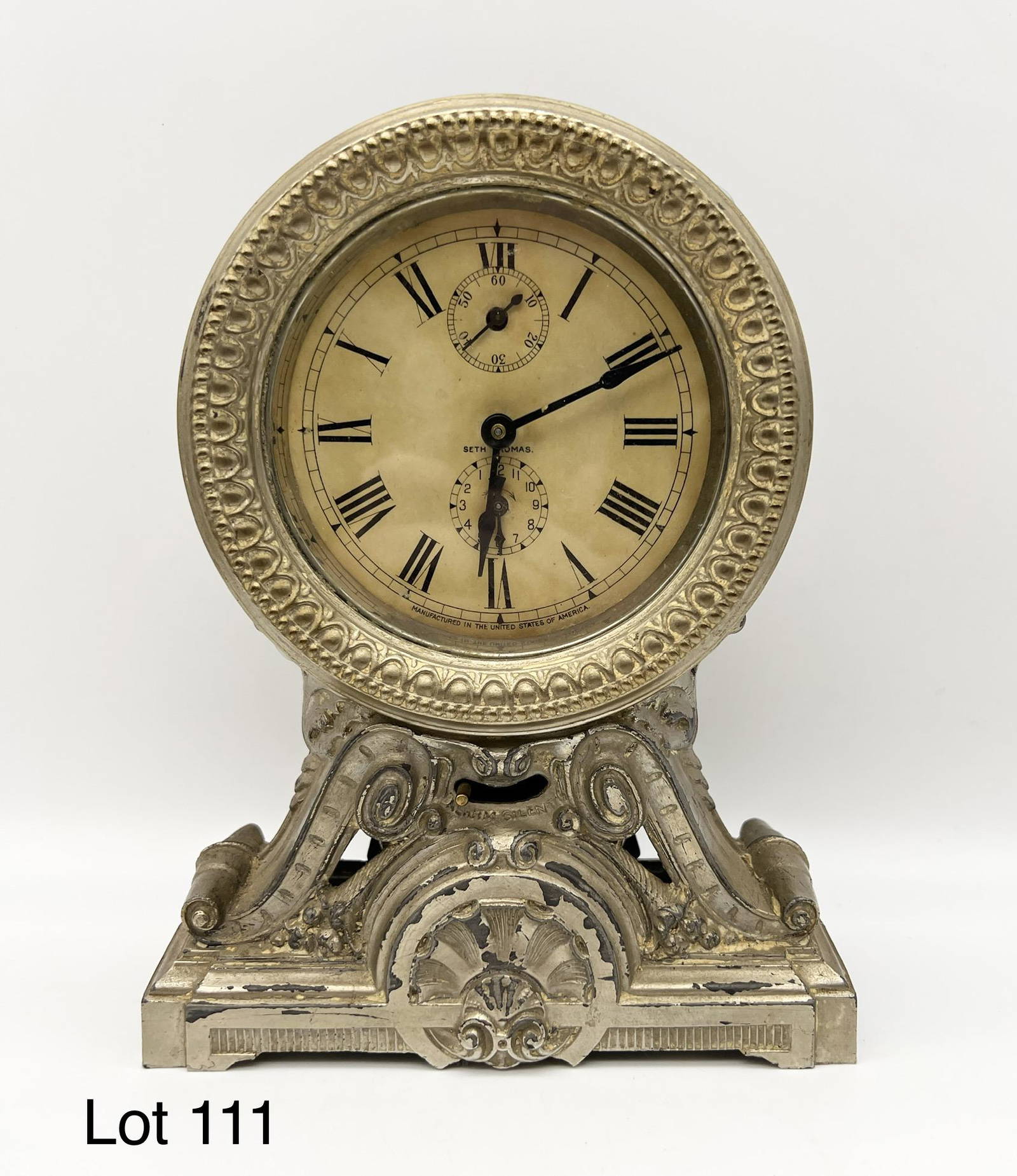 Antique Seth Thomas Long Alarm Clock Auction