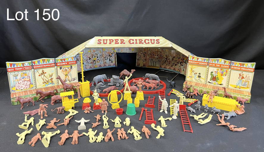 1950s Marx Toys Super Circus Playset W/ Original Box