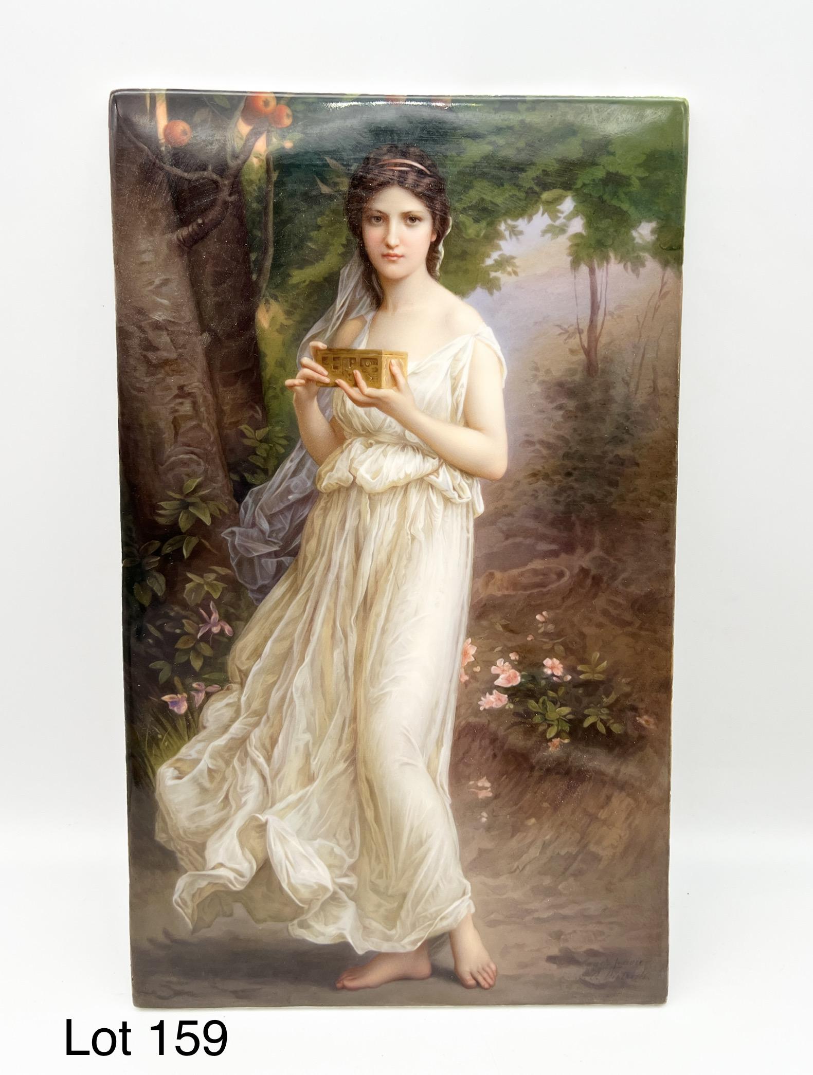 19th Century "pandora" Kpm Porcelain Plaque By Charles-amable Lenoir ...