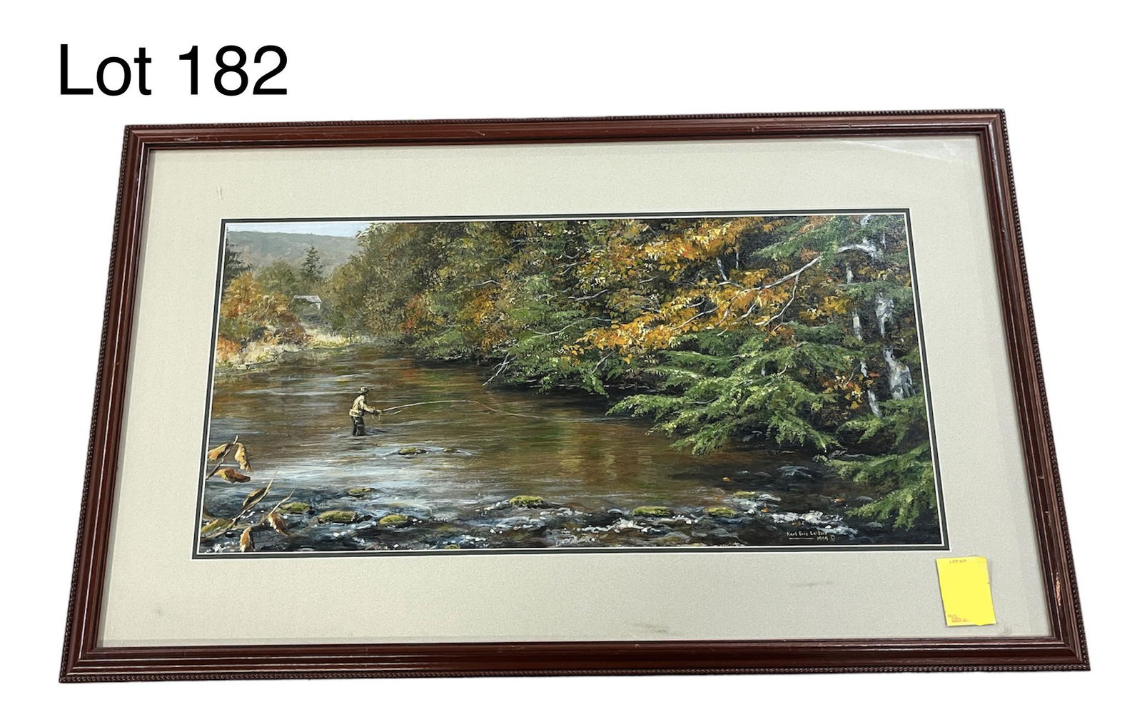 Oil On Canvas Titled Fall Fly Fishing On Elk Creek By Karl Eric Leitzel ...