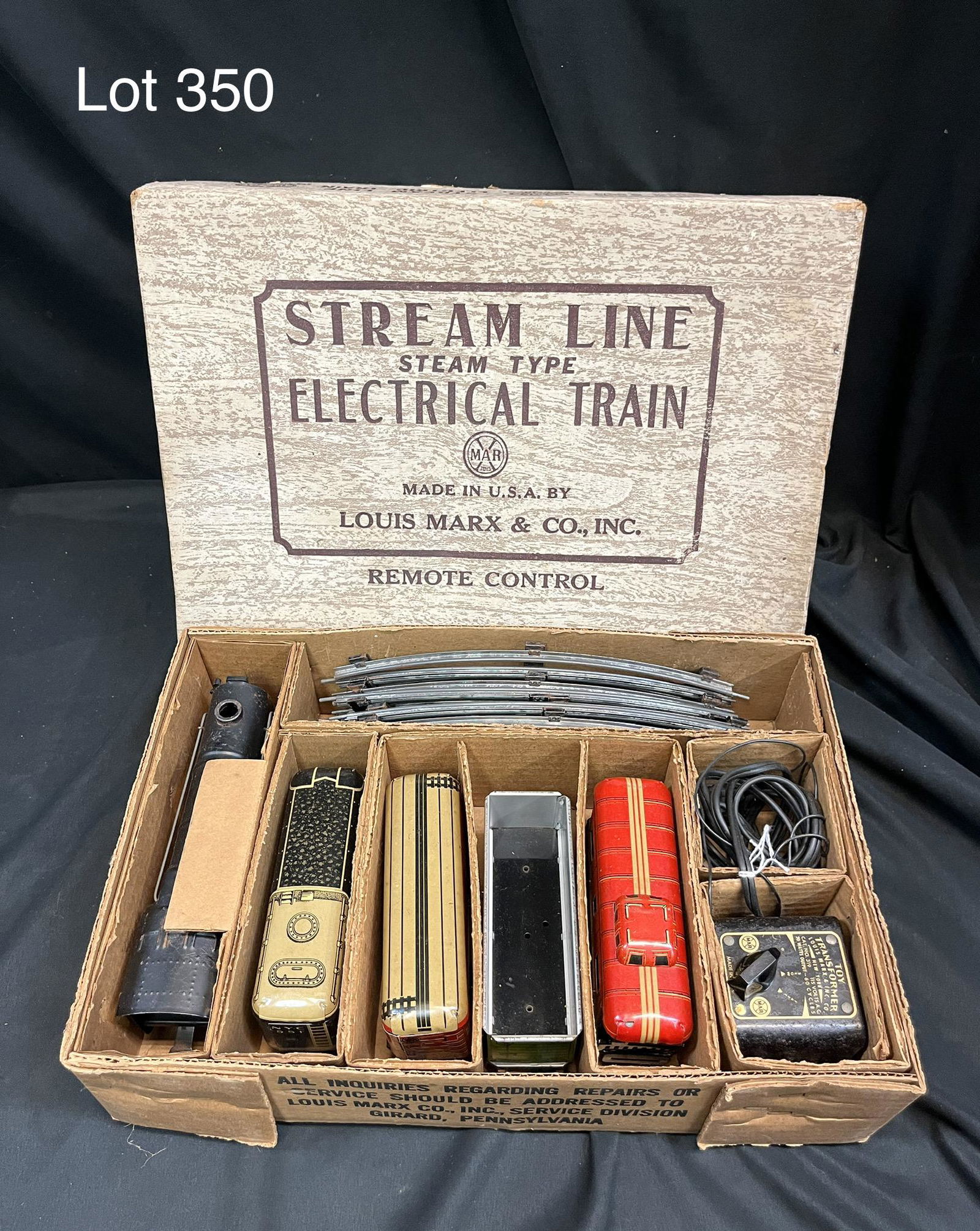 Vintage Streamline Steam Type Electric Train By Louis Marx & Co.