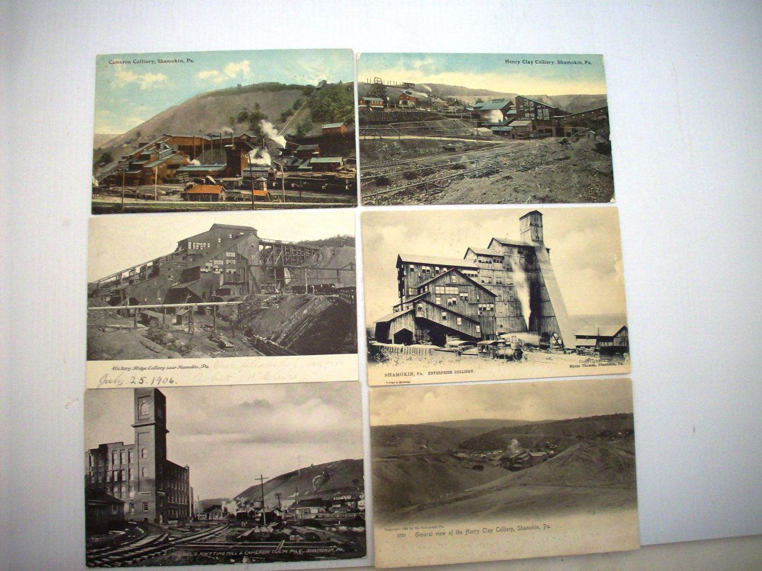 Lot of Postcards, 'Colliery, Shamokin, Pa.'