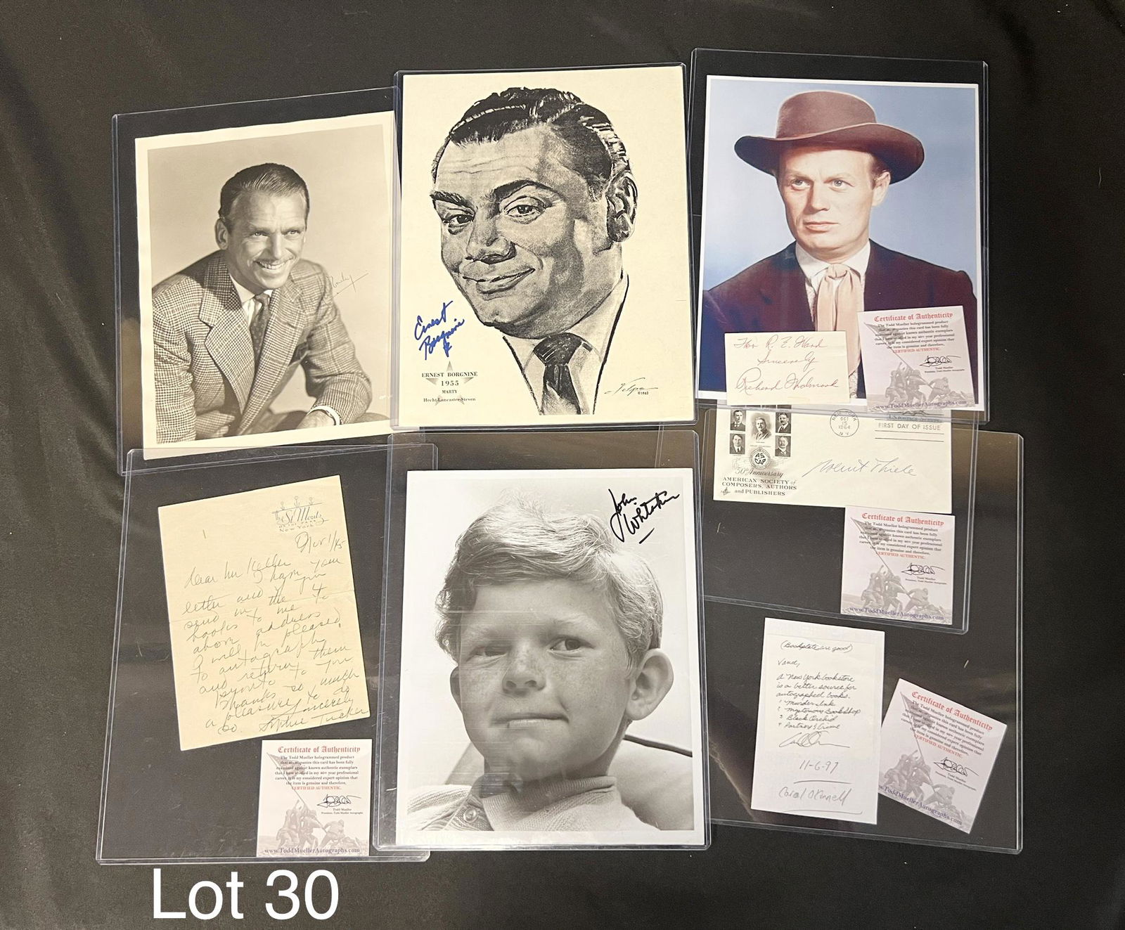 Collection Of Classic Hollywood Celebrity Autographed Photos